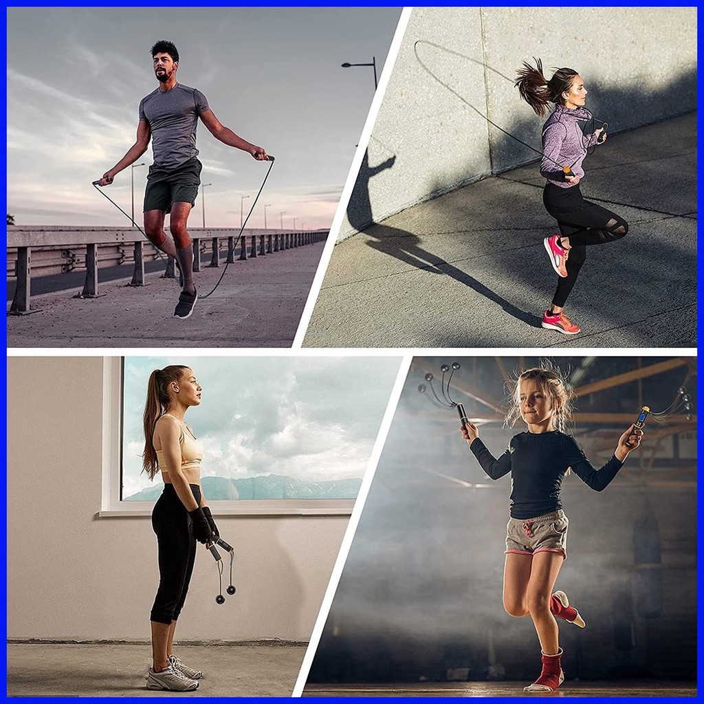 ⭐ Atuo Counting/Smart Steel Wire Jump Rope Manila Speed Skipping Rope ...