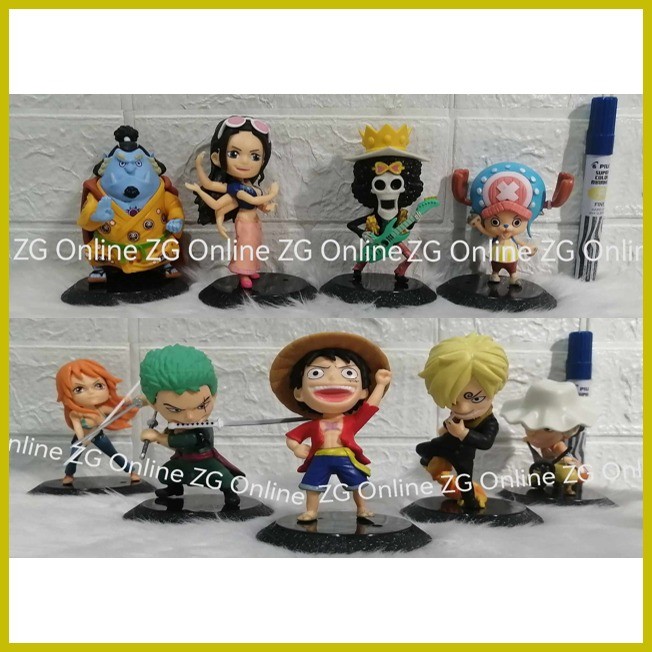 One Piece Collectable Gift Cake Topper Display Luffy Kaido Oden Roger ...