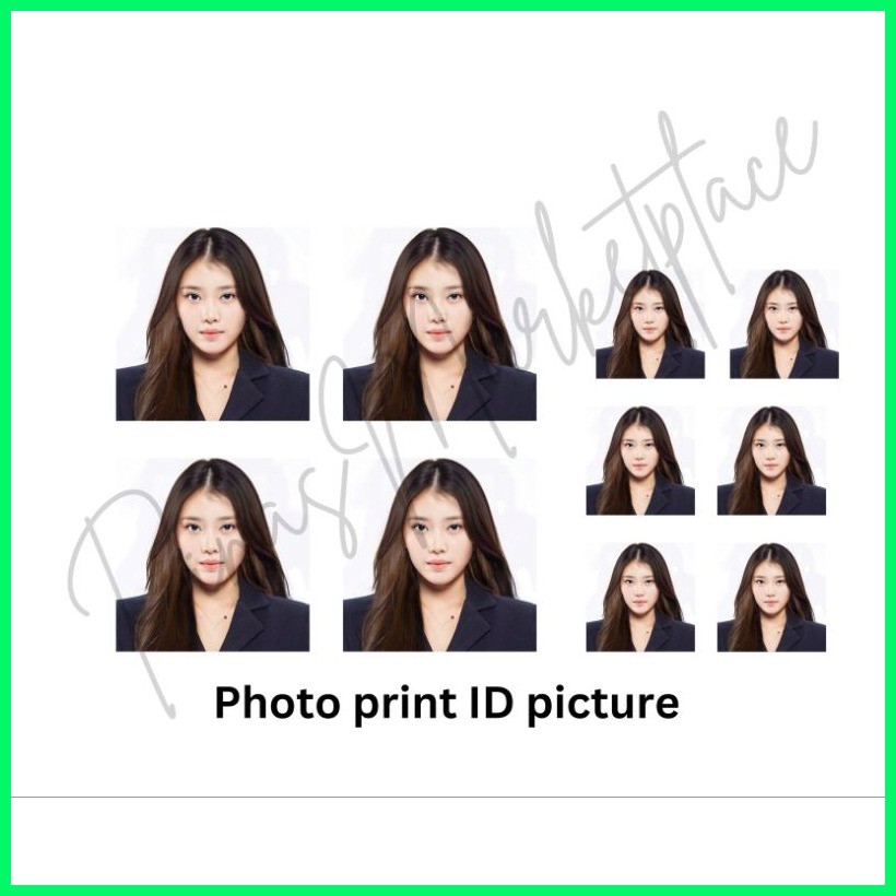 Quality printed photo ID package 2x2 and 1x1 (with edit for formal ...