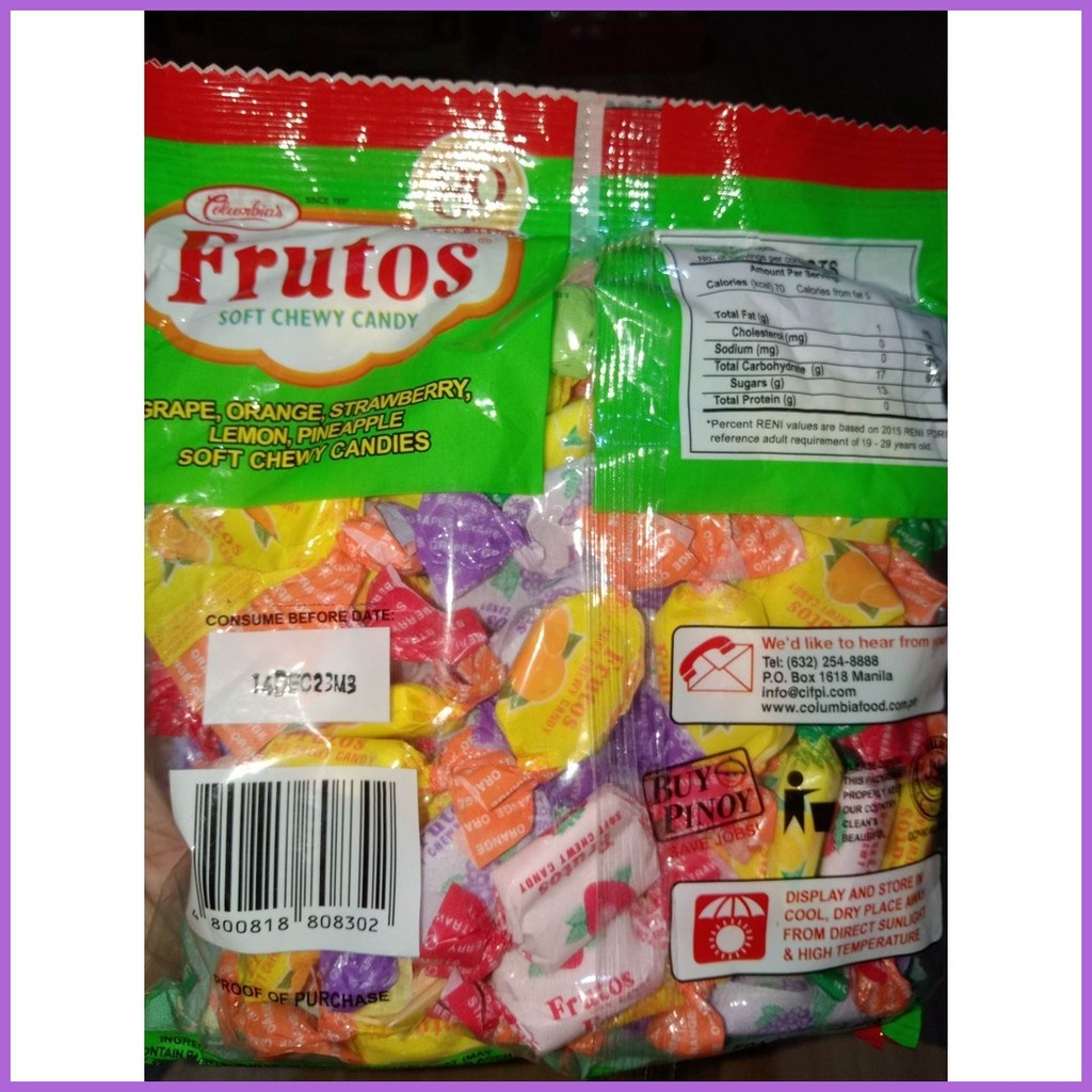 ☃ Columbia's Frutos Soft Chewy Candy 50pcs per pack | Shopee Philippines