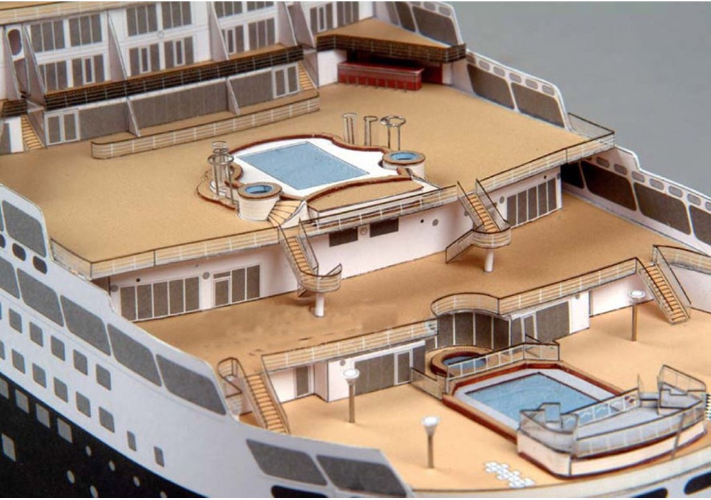 Queen 1:400 Mary II Cruise Ship Model Handmade DIY Paper Art Jigsaw ...