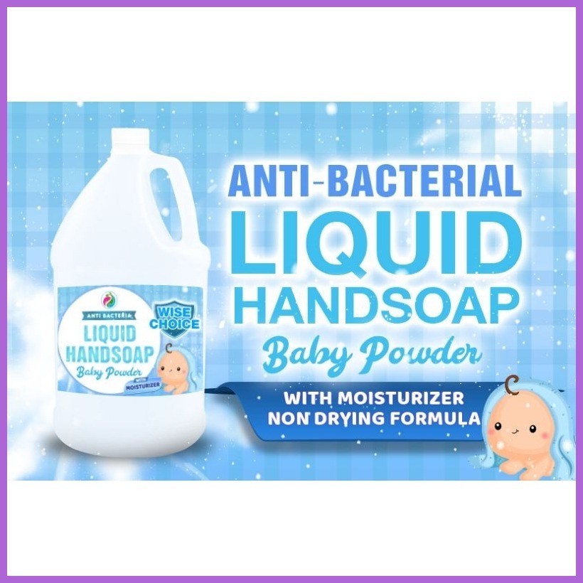 ⊙ ℗ Wise Choice LIQUID HAND SOAP BABY POWDER 1Gallon Antibacterial ...