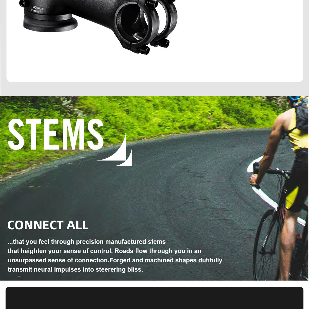 2024 RYET Road Bike Stem with Aero Spacers 3D Forged Racing Bicycle ...
