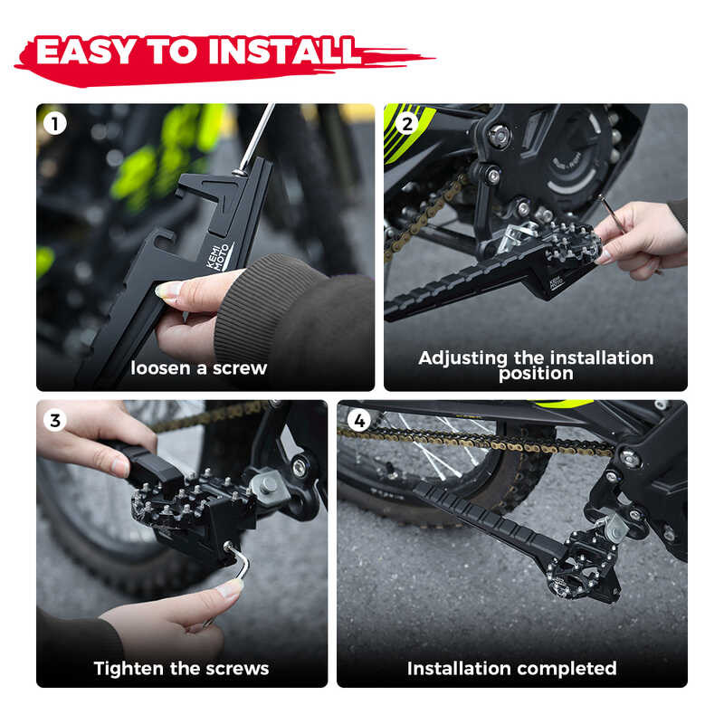 LY M Passenger Foot Peg Extensions Footpegs Extended Motocross ...