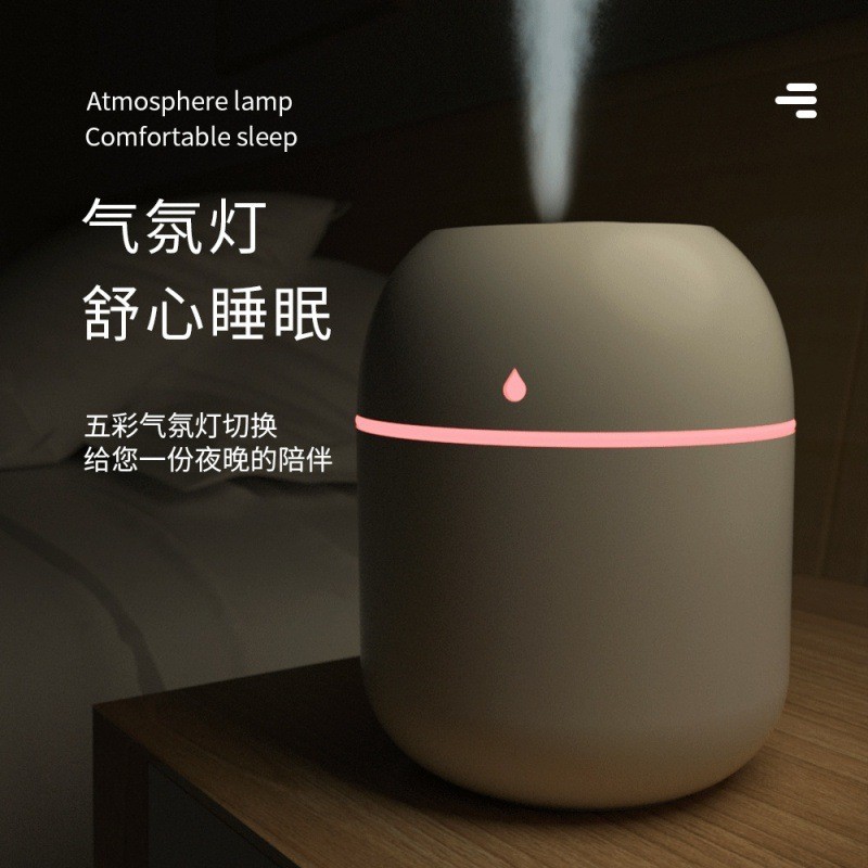 Colored Lamp, Water Drop Humidifier, Office And Home, Usb, Big Spray ...