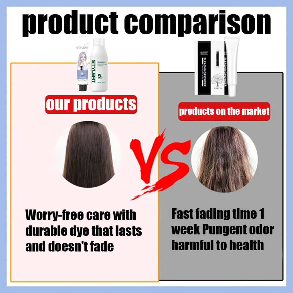 STYLEFIT women Honey Brown Hair Color（100ml Hair Dye+100ml Oxidant ...