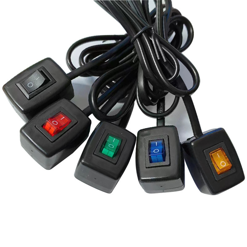 Universal Car Button Switch with Cable Wire 75CM Power ON OFF Switch ...