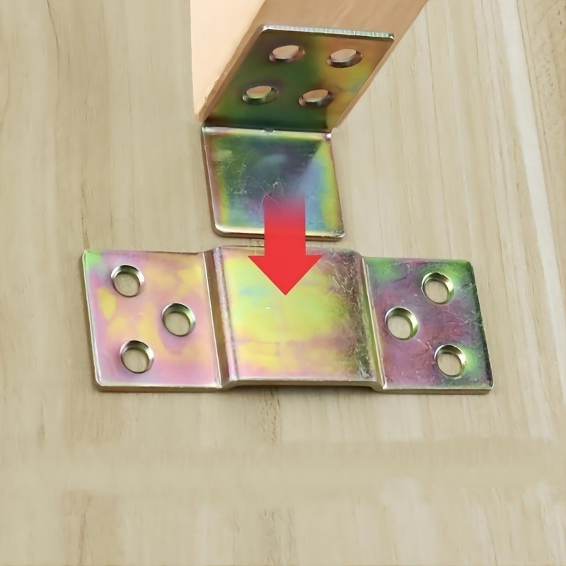 Metal Bed Rail Bracket Wooden Bed L Shape & Flat Plate Hinges Replacable Furniture Connector ...