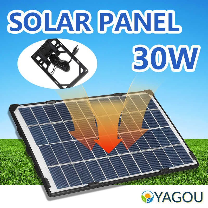 Upgraded MEW Outdoor 30W Panel 12V Dc5521 Portable Solar Cell Camera ...