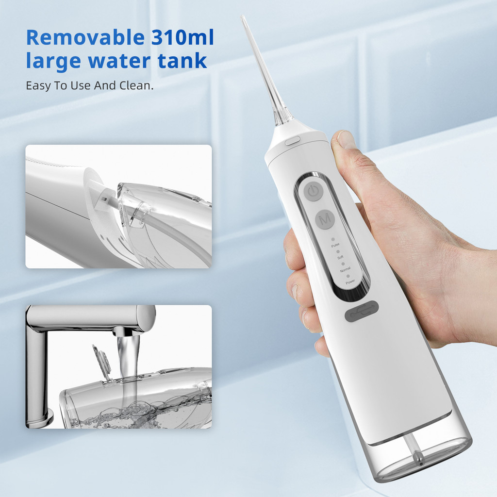 Portable water flosser oral irrigator Teeth cleaning pulse water deep ...