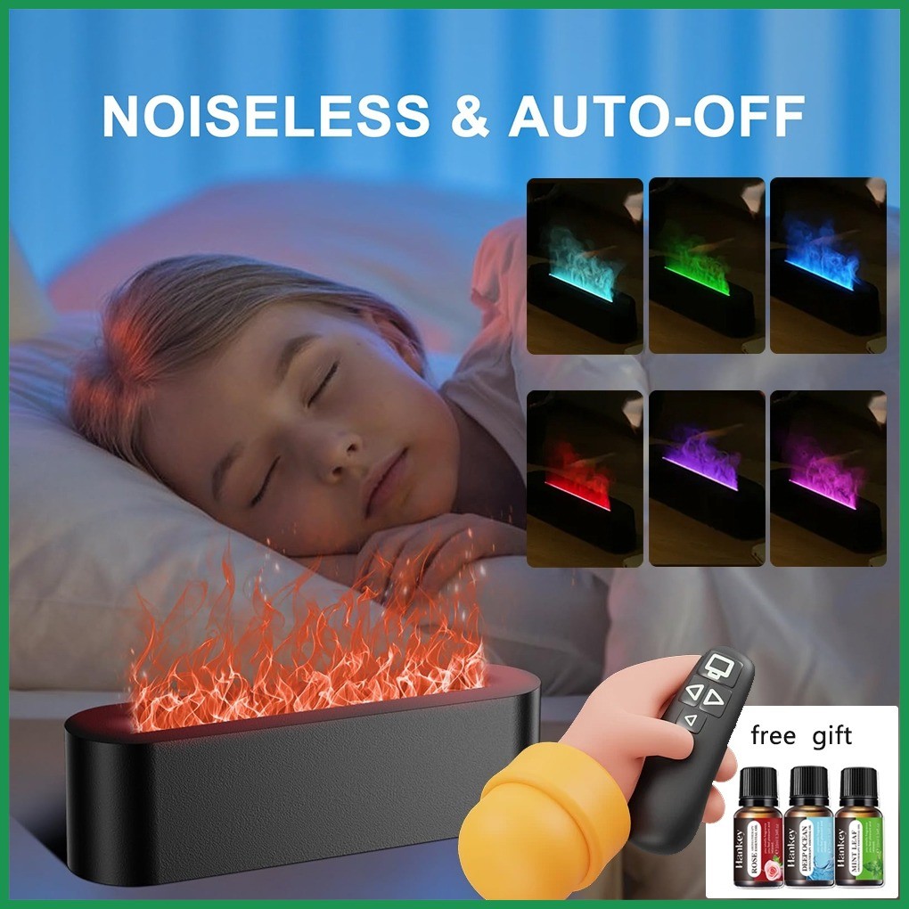 ️ ∱ New Flame Ultrasonic Air Diffuser with Remote Control Cold Mist ...