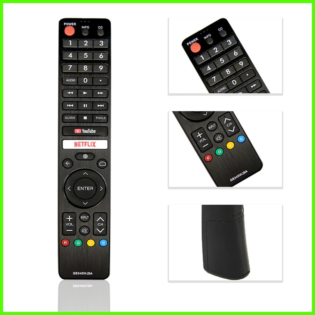 Genuine SHARP Replacement Remote Control for Sharp Youtube Netflix LED/Android Smart TV Univers ...