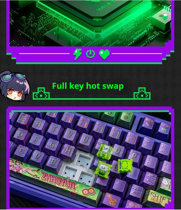 VALKYRIE VK MAG 75 gaming magnetic axis wired gaming keyboard, 8K ...