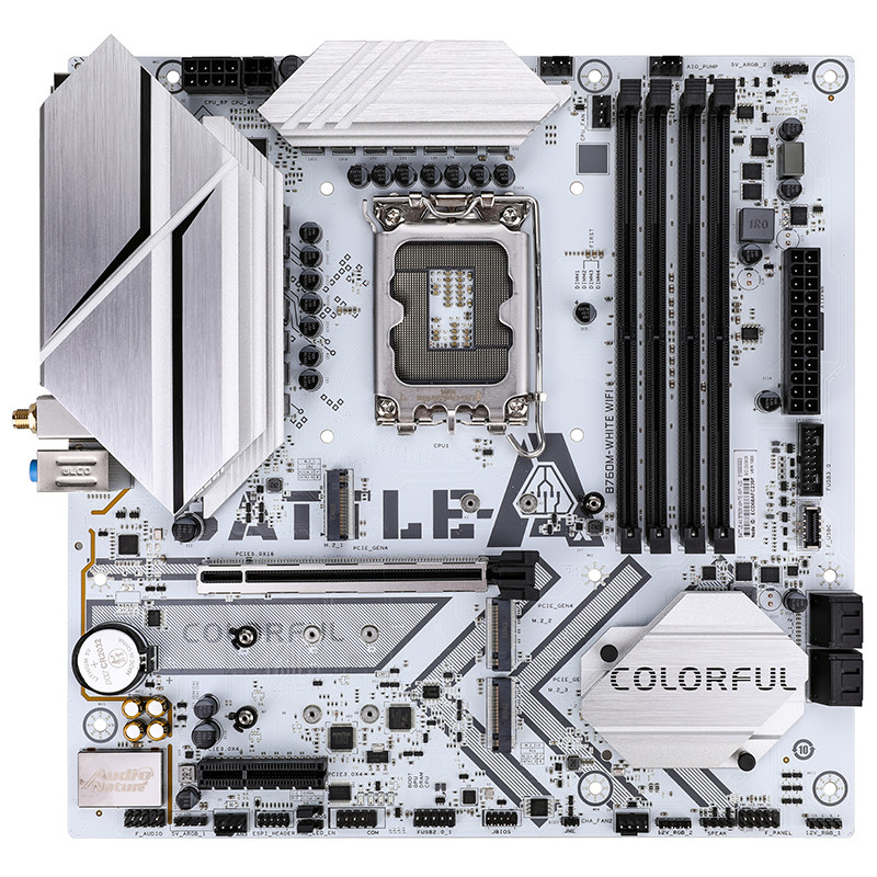 Colorful Intel B760 White Pcb Wifi Motherboard BATTLE-AX B760M-WHITE ...