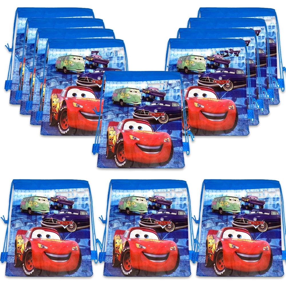 3/6/12pcs/lot Disney Cars Lightning McQueen‌ Drawstring Gifts Bags ...
