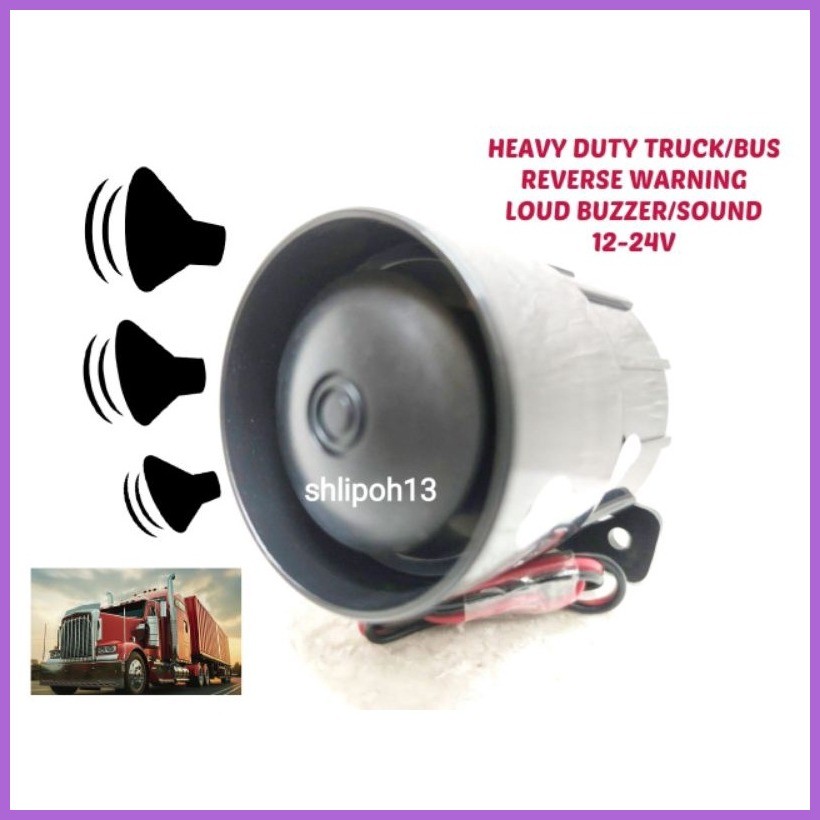 ☸ Heavy Duty Truck/Bus Loud Warning Reverse Buzzer/Sound (12-24V ...