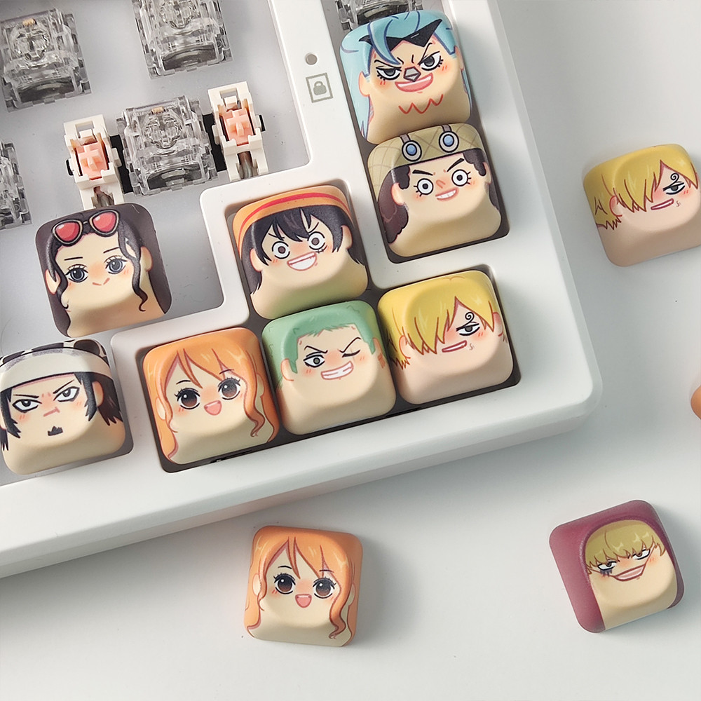 One Piece Keycaps MOA Profile PBT Five-sided Dye Sublimation Luffy Zoro ...