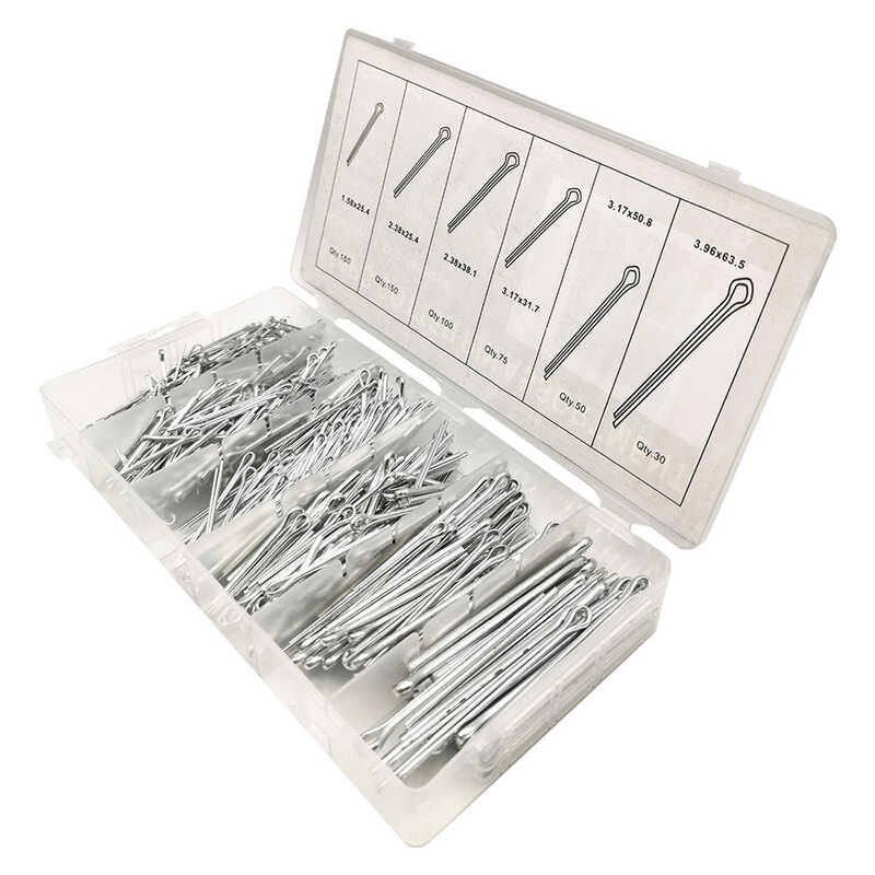 Fasteners 555Pcs/Box R Type Split Safety Cotter Wave Buksan Ang ...