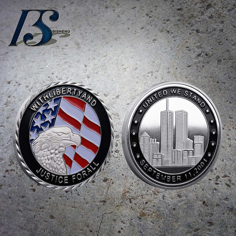 9/11 Twin Towers World Trade Center Commemorative Medal Silver Plated ...
