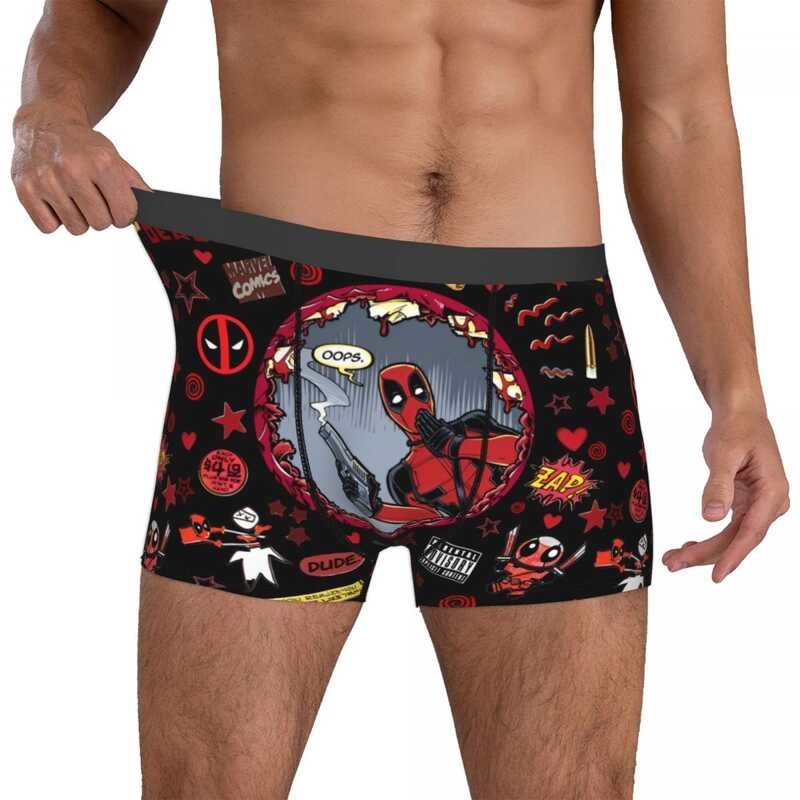 Boxer Man Briefs Deadpool Collage Poster Boxers Pants Novelty ...