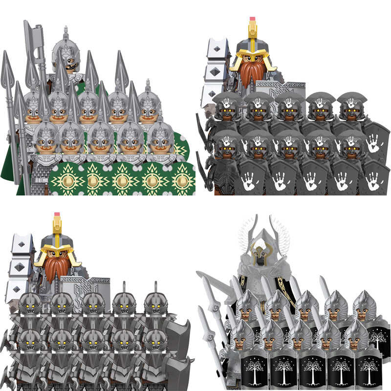 Elf Medieval Rohan soldiers Guard Army Lotr Action Figures Mini Bricks ...