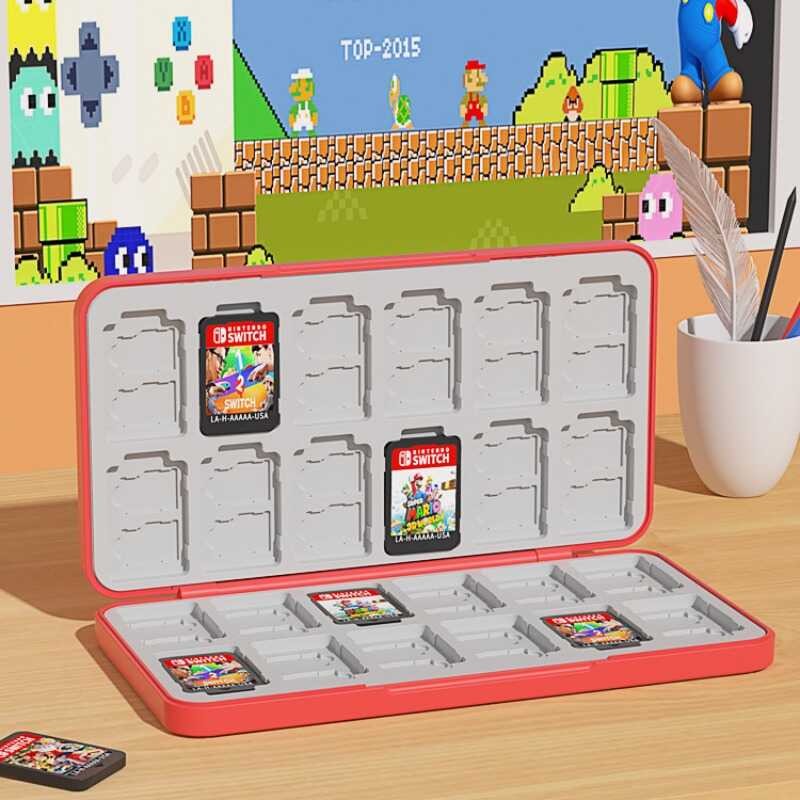 Mario Super Bros Game Storage In 1 Sd&Game Magnetic Card Holder Case ...