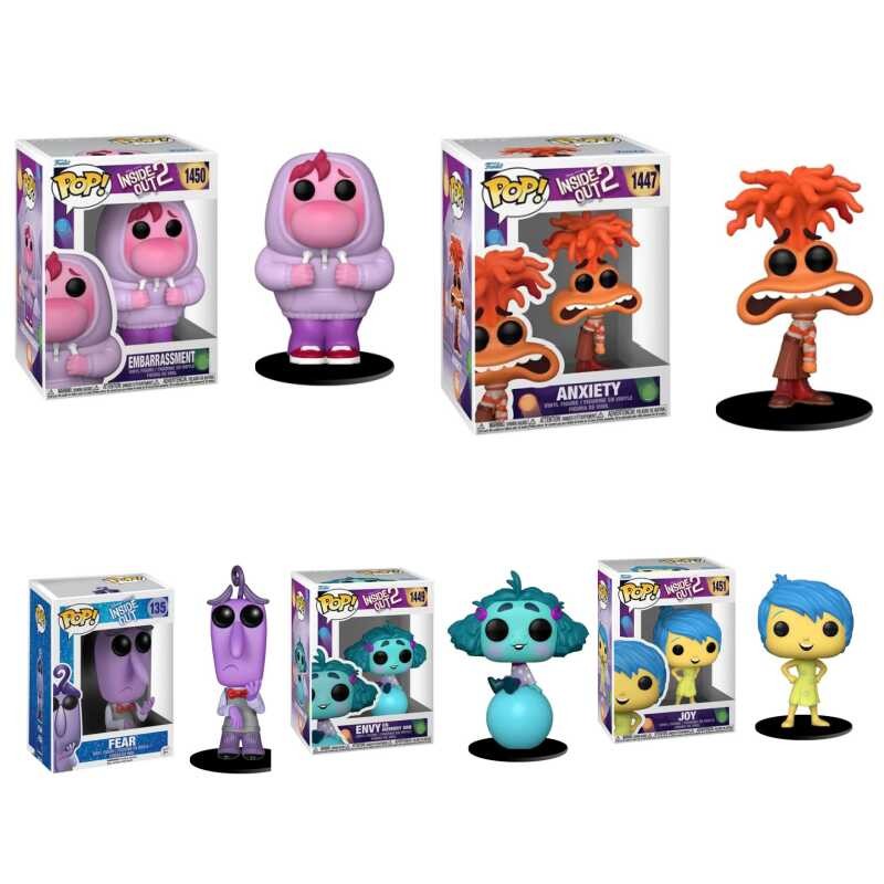 Funko Inside Out 2 Anime Figure Joy Sadness Anger Disgust Fear Figurine ...