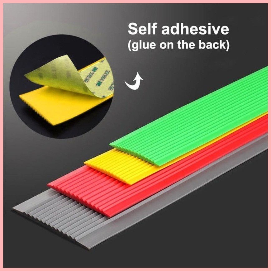24FT(720CM) Anti-slip strips Stair PVC rubber strips edge step stickers ...