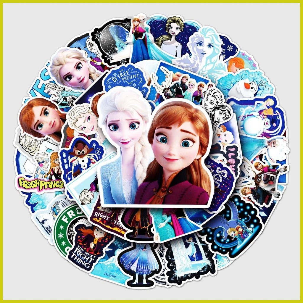 ∝ ★ CSS. 50Pcs/Set Frozen Cartoon Graffiti Waterproof Stickers | Shopee ...