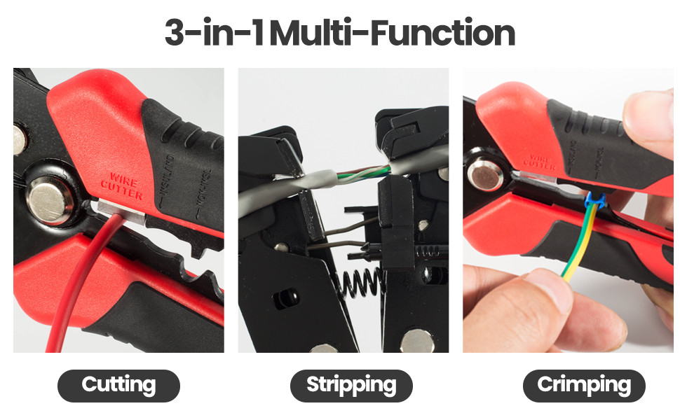 Self Adjusting Wire Stripper,3 in 1 Automatic Universal Wire Stripping ...