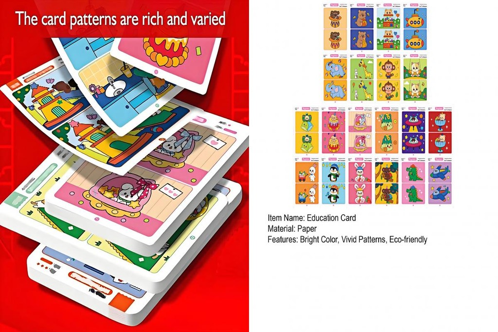 Reusable Educational Card Game Kids Learning Game Educational Game ...