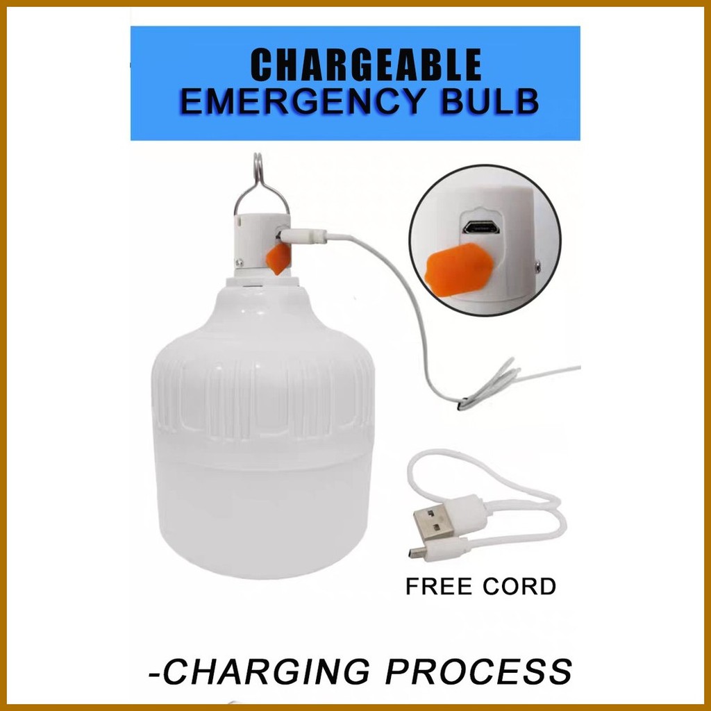 Rechargeable Emergency USB LED Light Bulb Ilaw Sa Bahay 20 WATTS 40 ...