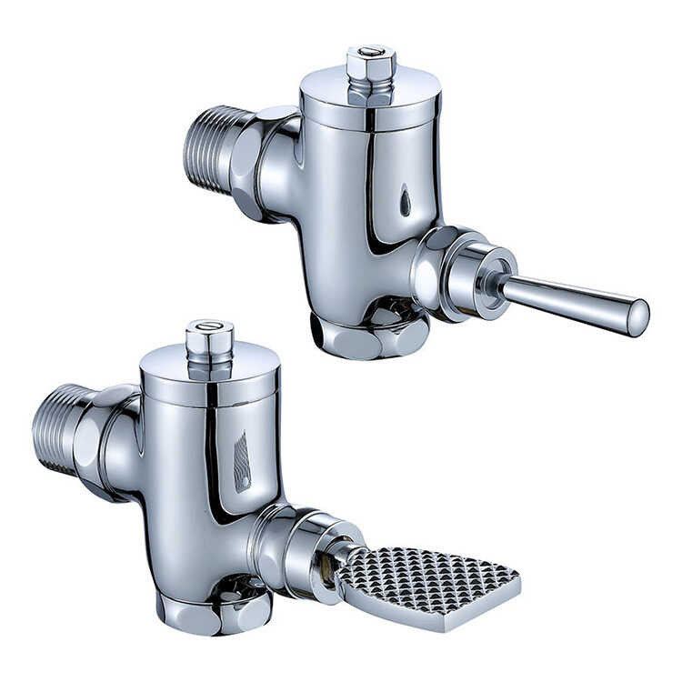 Copper in wall flush valve squat toilet foot operated flush valve in ...
