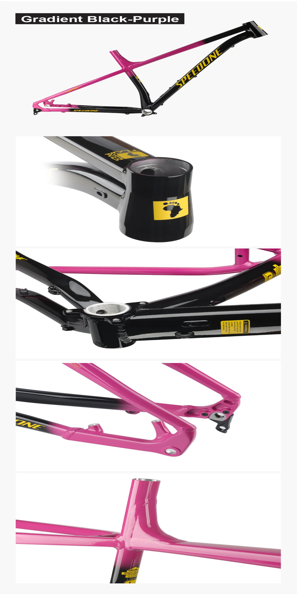 SPEEDONE Bicycle Frame 29er 148mm Aluminum 29 MTB Frame Tapered for ...