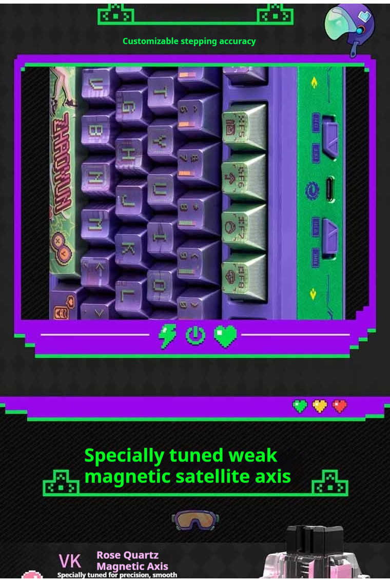 VALKYRIE VK MAG 75 gaming magnetic axis wired gaming keyboard, 8K ...