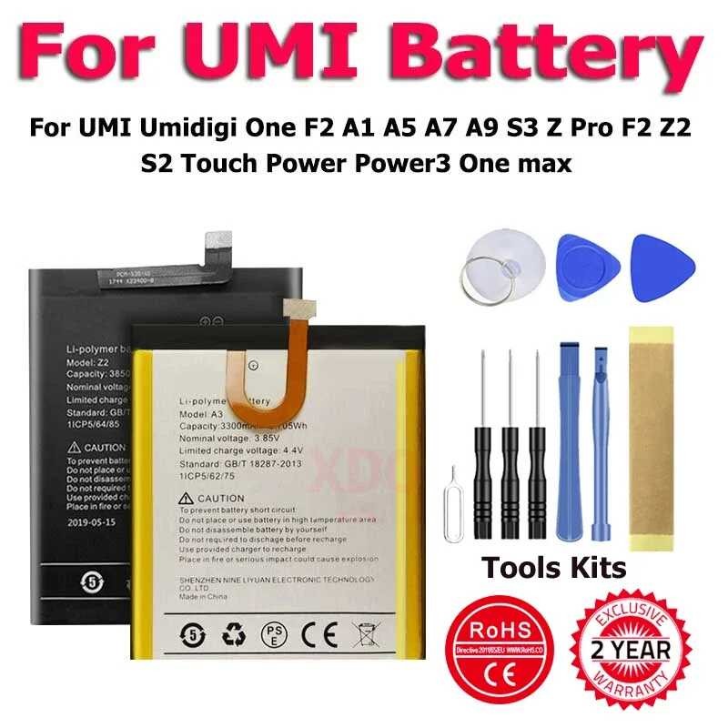 XDOU D 2024 Battery For UMI Umidigi A1 S2 A3 A9 A5 Z2 A7 F2 S3 F1 Z Pro ...