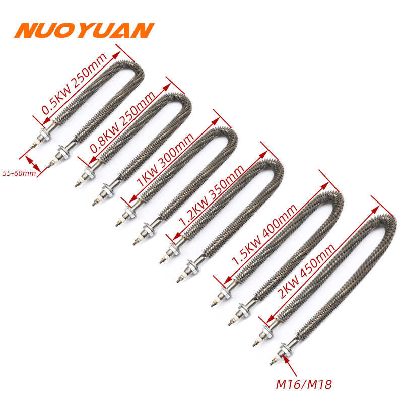 U Type Finned Heating Element Air Heater Stainless 220V Electric ...