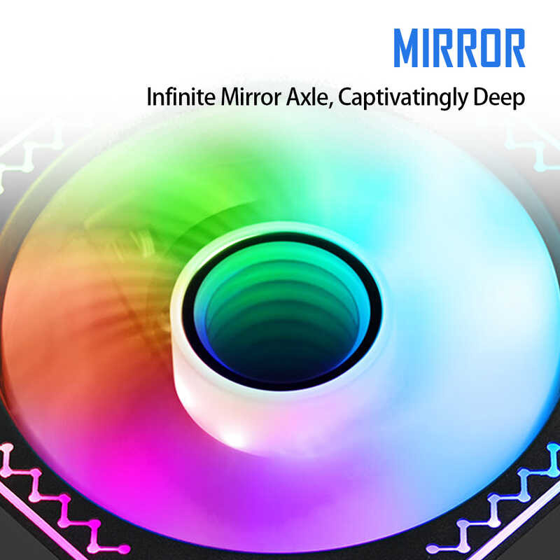 AIR12S Aigo Case Venha PC Computer 120mm RGB 4pin PWM CPU Coog Fan ...