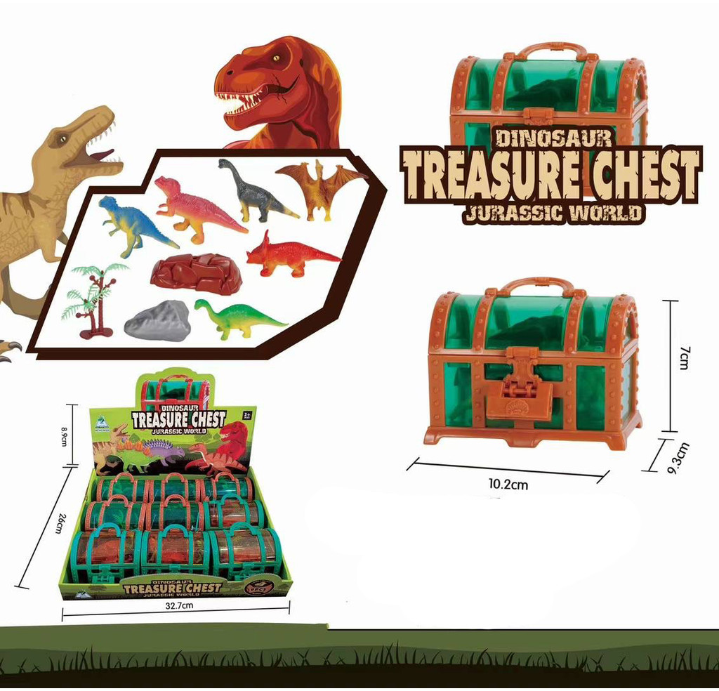 New Arrival Small Dinosaur Treasure Chest Toys With Chest and Lock ...