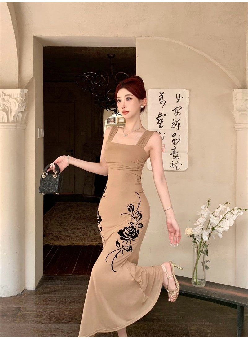 Mocha Mousse Dress Gown Pantone Color of Year 2025 Khaki Brown Elegant ...