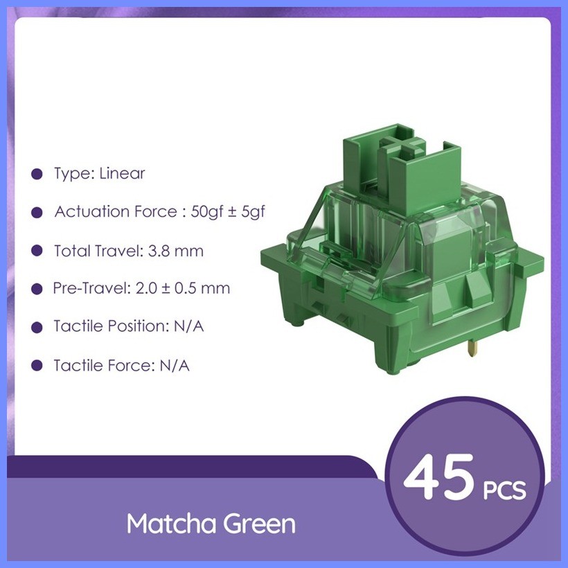 Akko V3 Pro Keyboard Switch Matcha Green Switches 3 Pin 50gf Linear ...