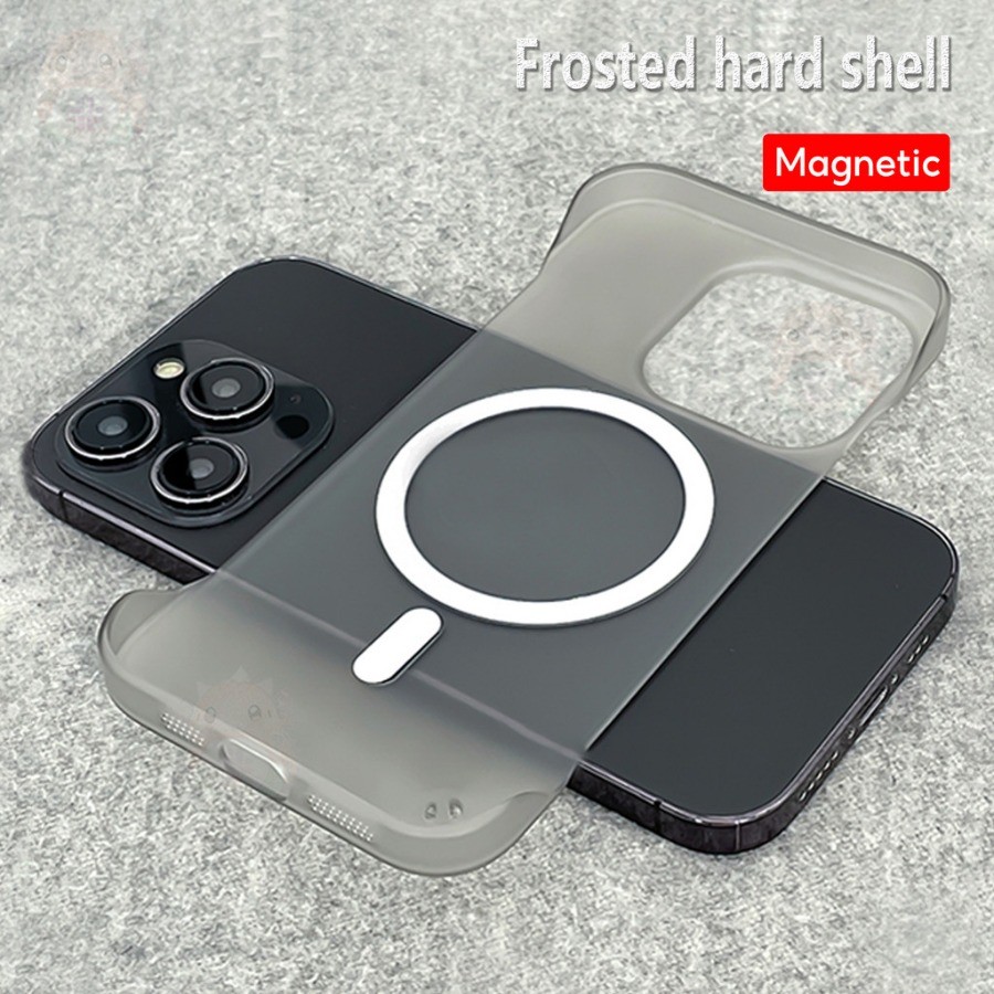 Matte Borderless Clear Magnetic Phone Case For iPhone 16 15 14 13 12 11 ...