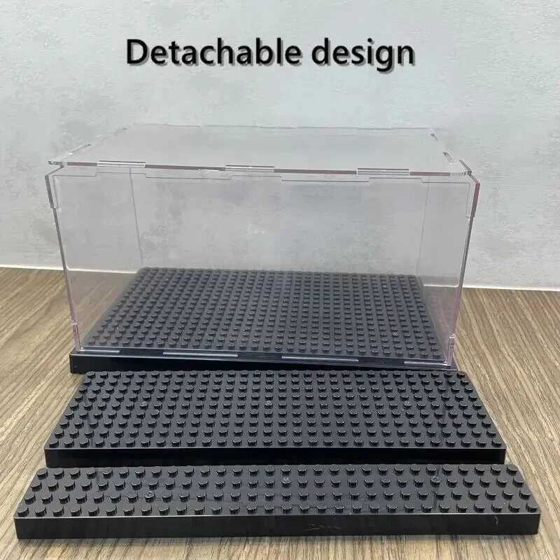 Transparent Acrylic Display Box Building Blocks Model Assemble Dust Cover Figures Toys ...