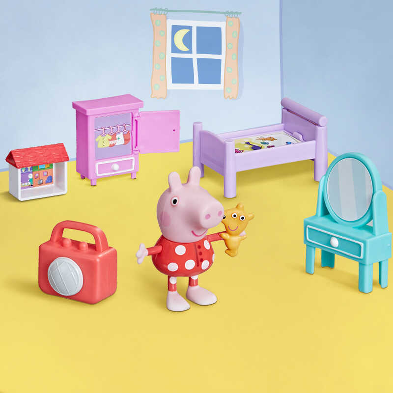 Pig Peppa Mini Cute Play House Doll Boy Girl Cartoon Eduional Kitchen ...