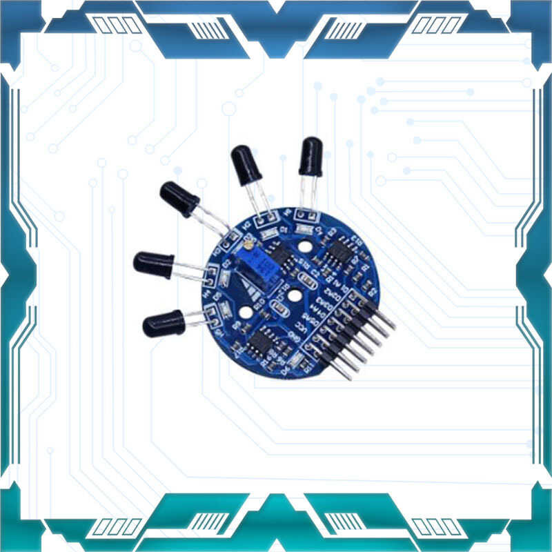 Five channel flame sensor module analog digital dual output fire extinguishing robot | Shopee ...