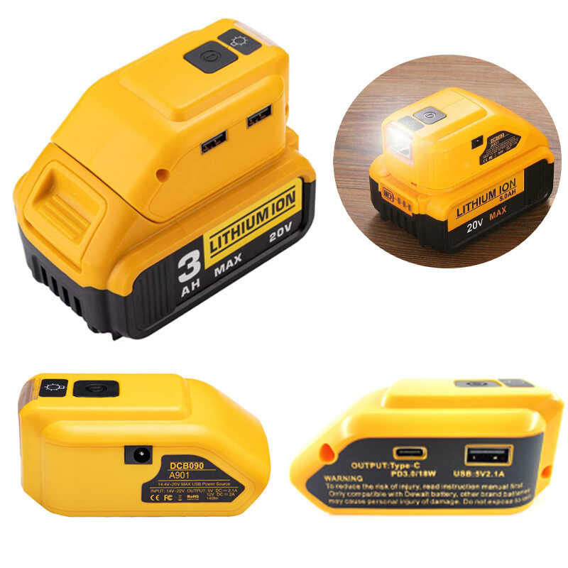Sa Para 18V20v External Battery Adapter Dcb090 Na May “ Dual USB Type-C ...