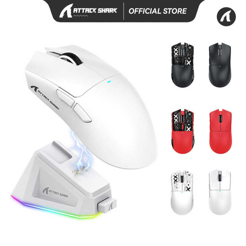 ATTACK SHARK X11 Gaming Mouse With Charging Dock, Pixart Paw3311 Gaming ...