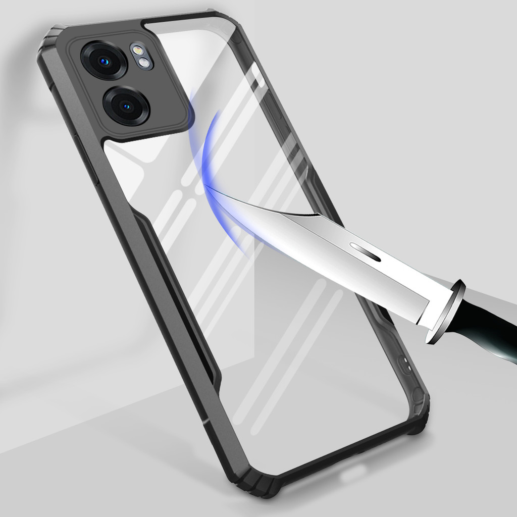 Heavy Duty Transparent Acrylic Shockproof Casing For OPPO A38 A58 A78 ...