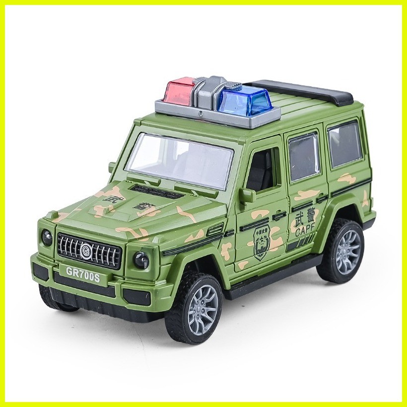 Children's toy car model simulation boy Large police car toy Inertia ...
