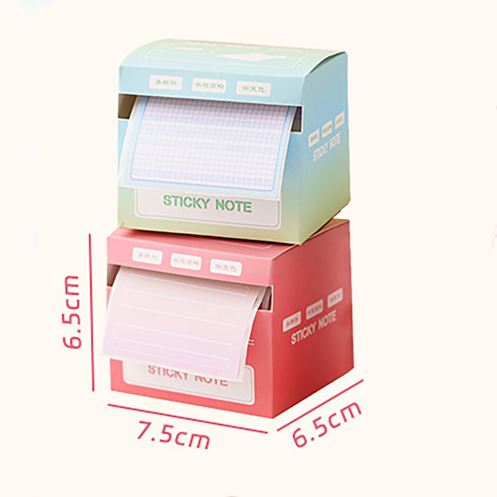 256 Sheets Gradient Color Pull-out Roll Up Sticky Note Student Office ...